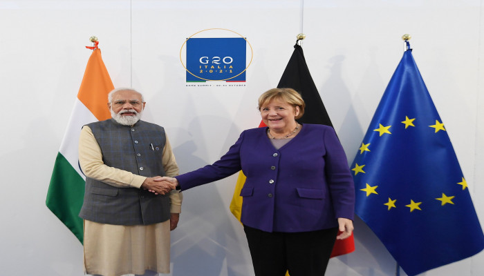 PM Modi holds bilateral meeting with German Chancellor Angela Merkel