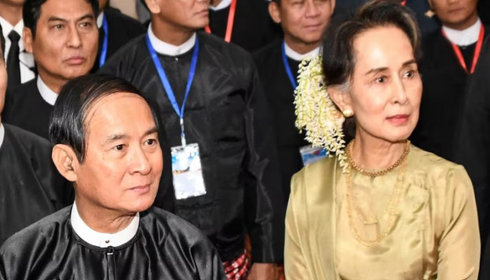 Myanmars former leaders Aung San Suu Kyi and U Win Myint shifted from prison to house arrest