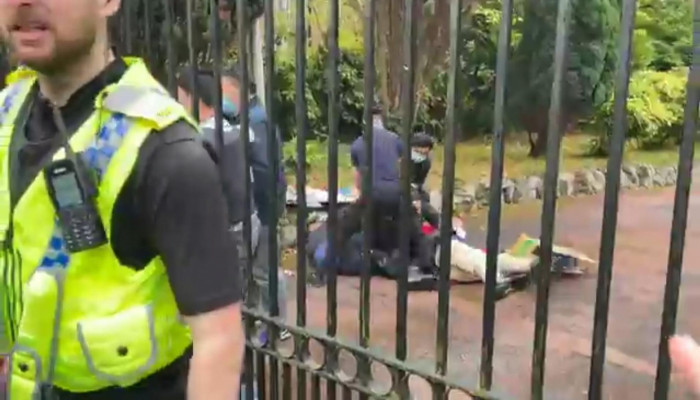 Hong Kong protester dragged into Manchester Chinese consulate grounds ...