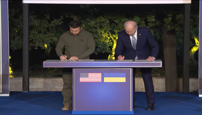 US, Ukraine sign 10-year security pact including F-16s