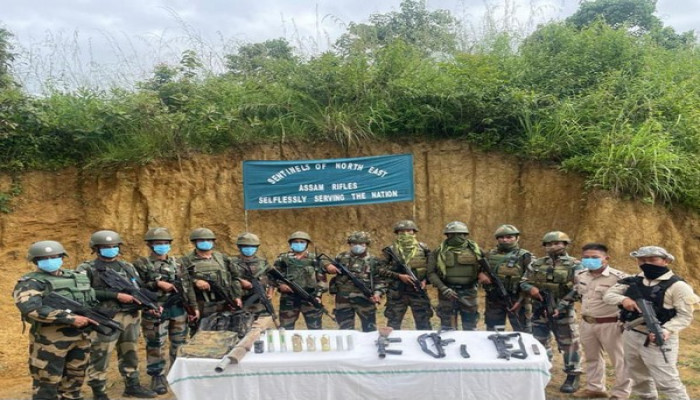 Security forces recovered weapons and warlike supplies in Manipur ...