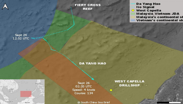 Ship-tracking data shows Chinas latest incursion in Malaysian waters